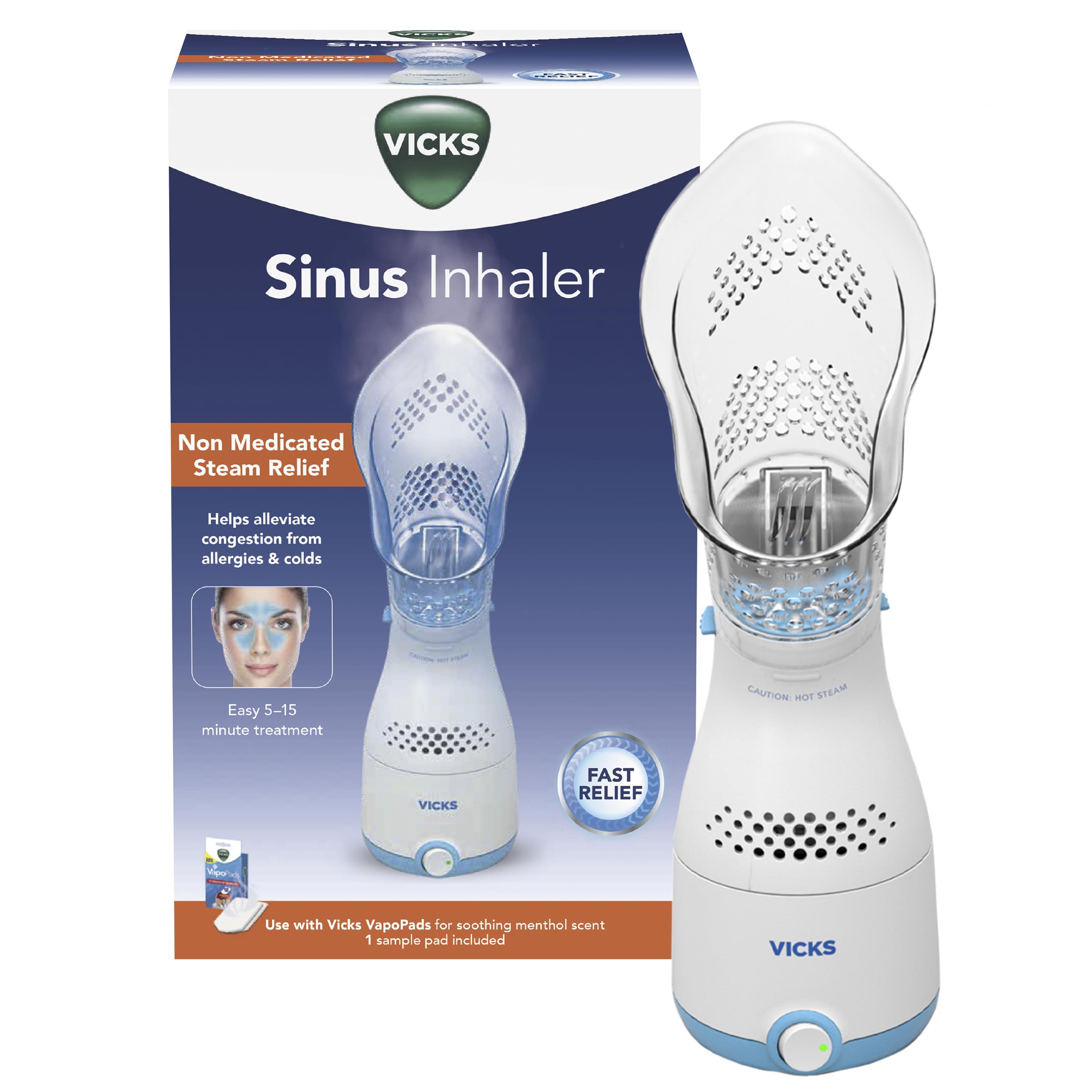 Vicks Sinus Inhaler - Non-Medicated Steam Relief For Allergies ...